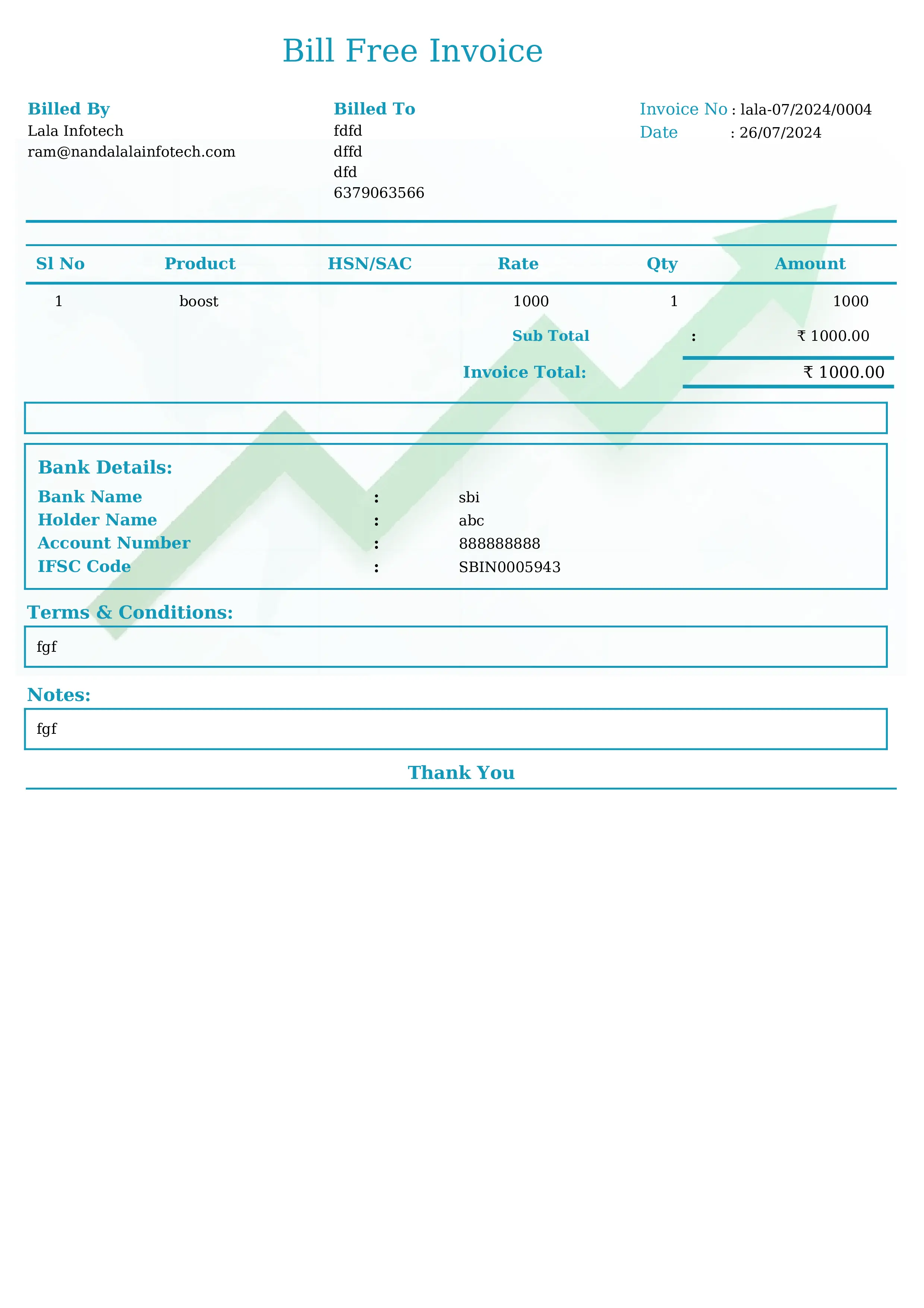 Free Invoice Generator Billing Tool | InvoiceFree