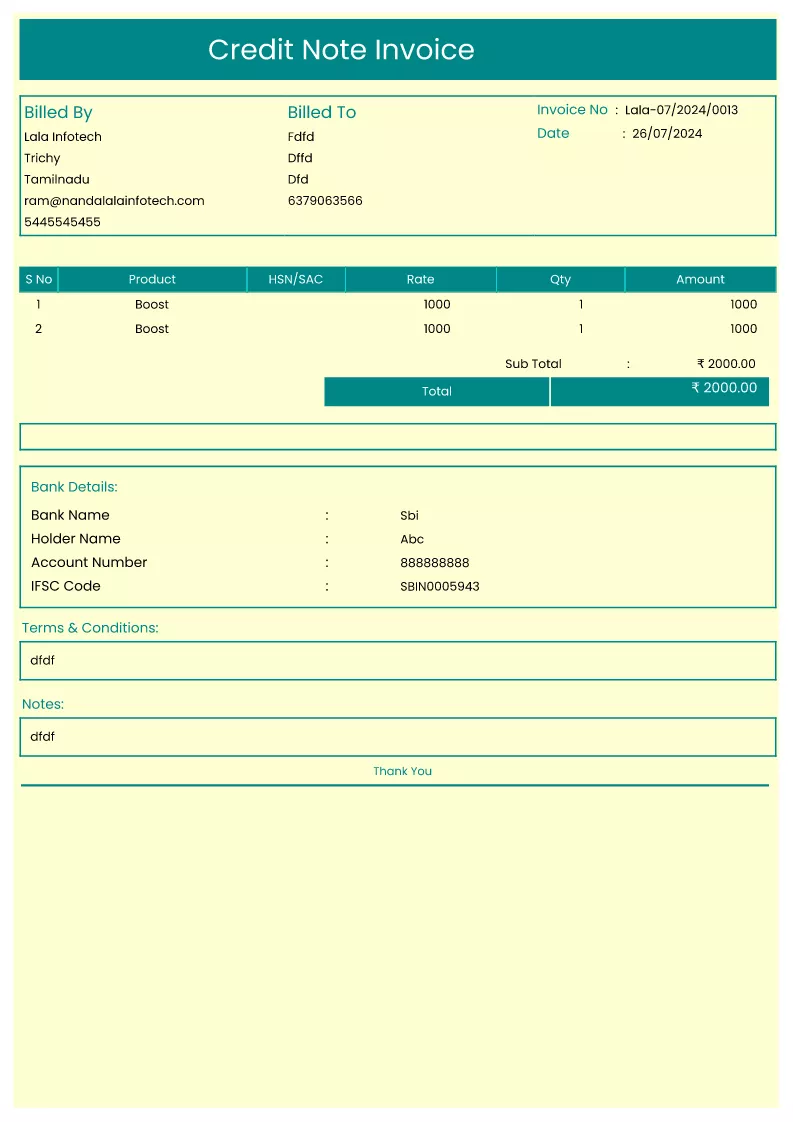 InvoiceFree — Credit notes Invoice Generator,Creator,Maker