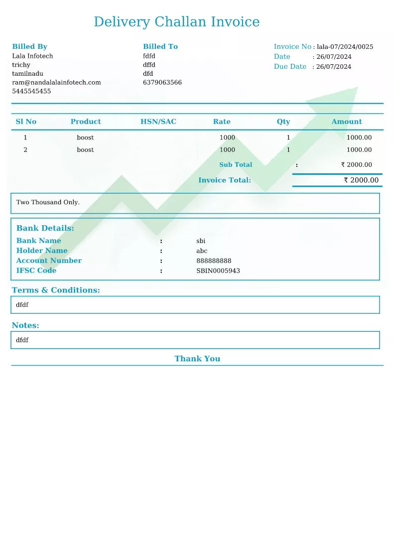 Invoice Free | Delivery challan Invoice Generator ,Creator,Maker