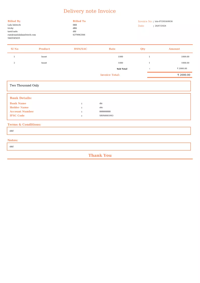 Invoice Free | Delivery note Invoice Generator,Creator,Maker