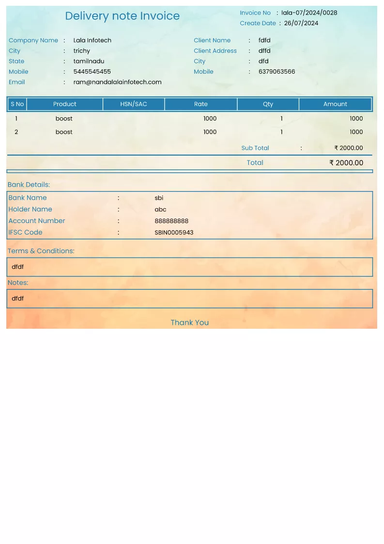 InvoiceFree — Delivery note Invoice Generator,Creator,Maker