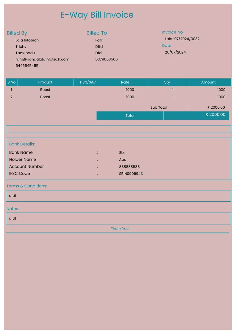 InvoiceFree — E-Way bill Invoice Generator ,Creator,Maker