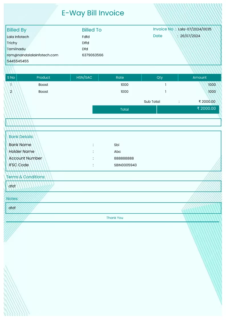 InvoiceFree — E-Way bill Invoice Generator ,Creator,Maker