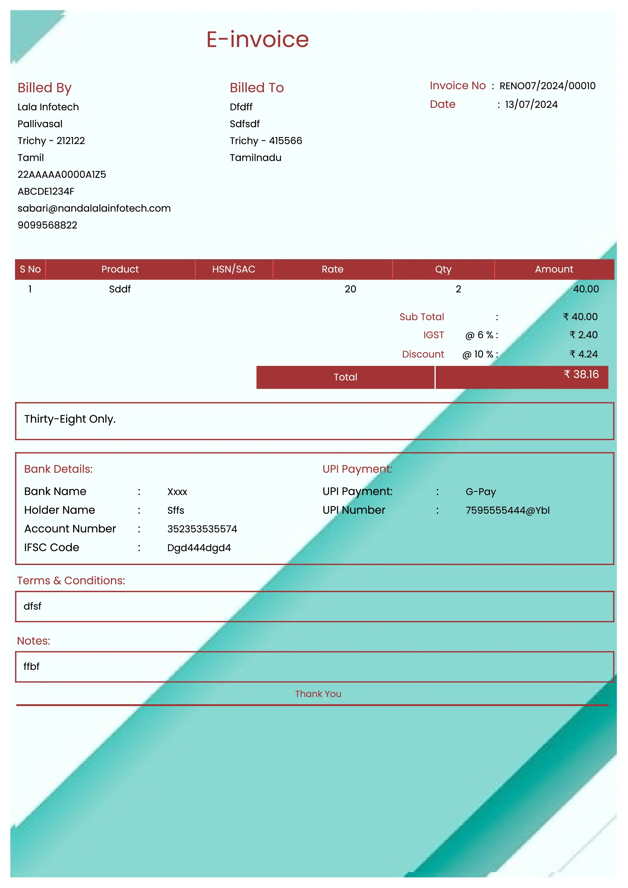 InvoiceFree — e-Invoice Generator,Creator,Maker