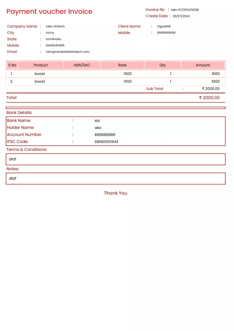 InvoiceFree — Payment voucher Invoice Generator,Creator,Maker
