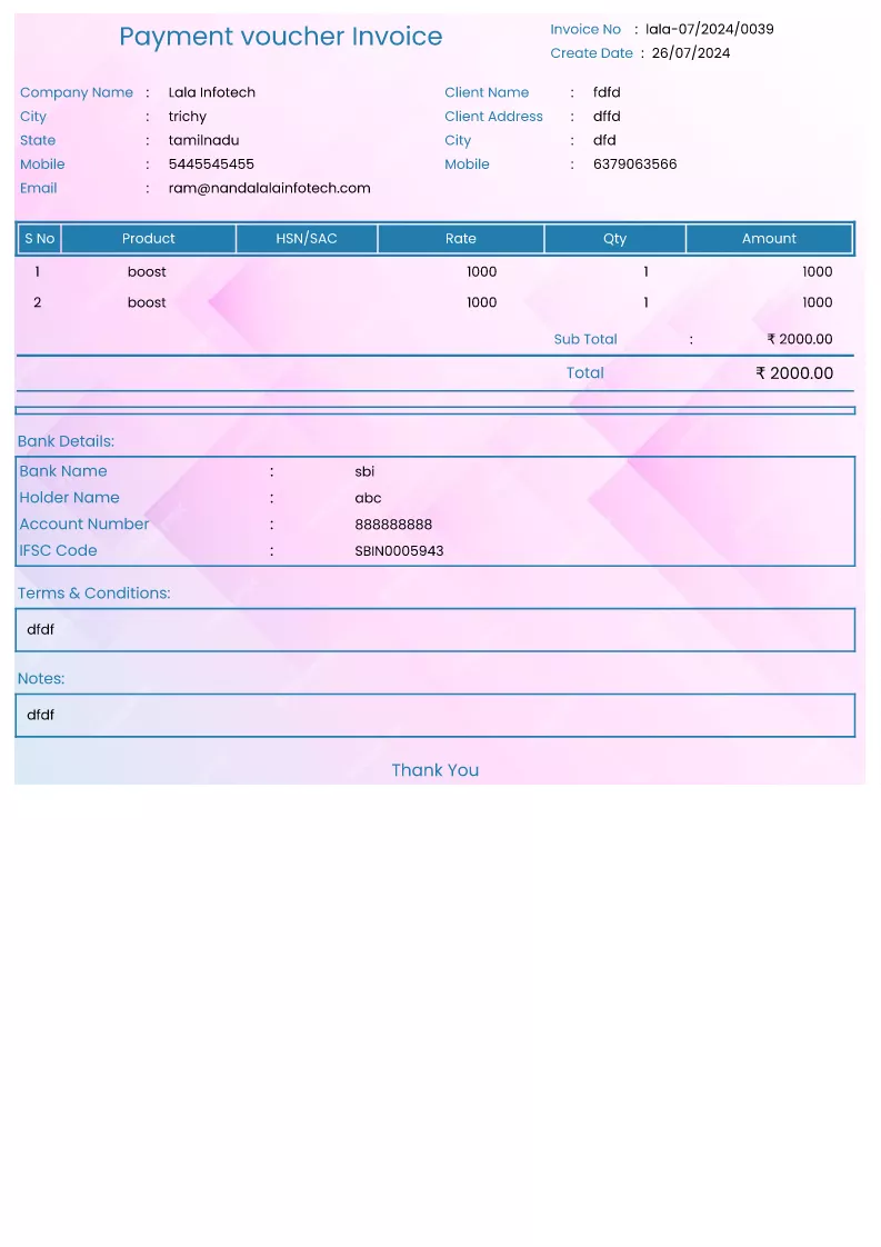 InvoiceFree — Payment voucher Invoice Generator,Creator,Maker