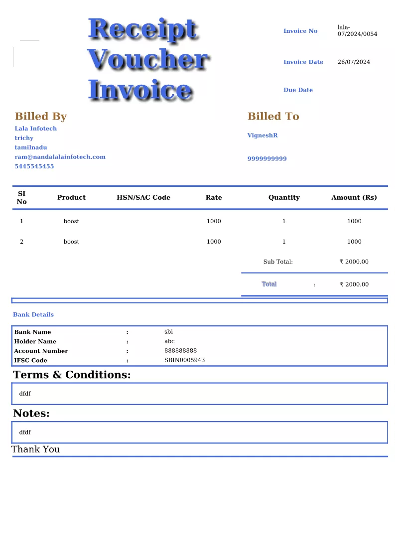 InvoiceFree — Receipt voucher Invoice Generator,Creator,Maker