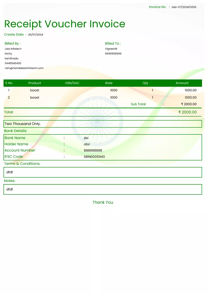 InvoiceFree — Receipt voucher Invoice Generator,Creator,Maker