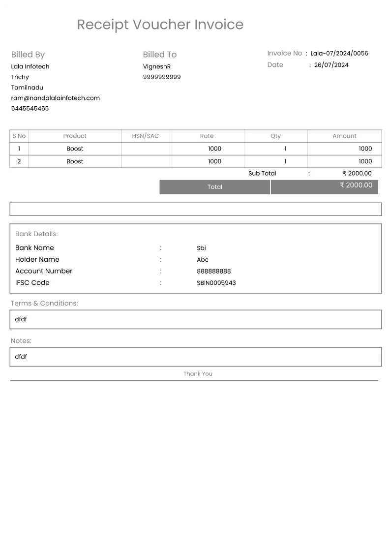 InvoiceFree — Receipt voucher Invoice Generator,Creator,Maker