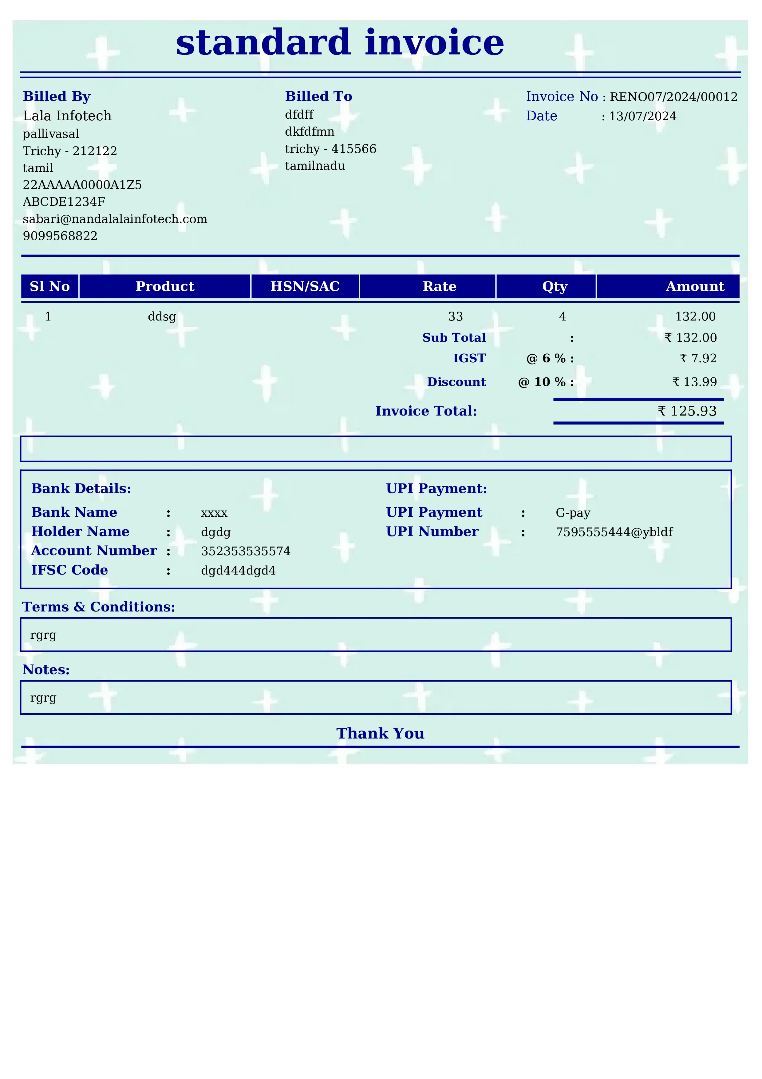 InvoiceFree — Standard Invoice Generator,Creator,Maker