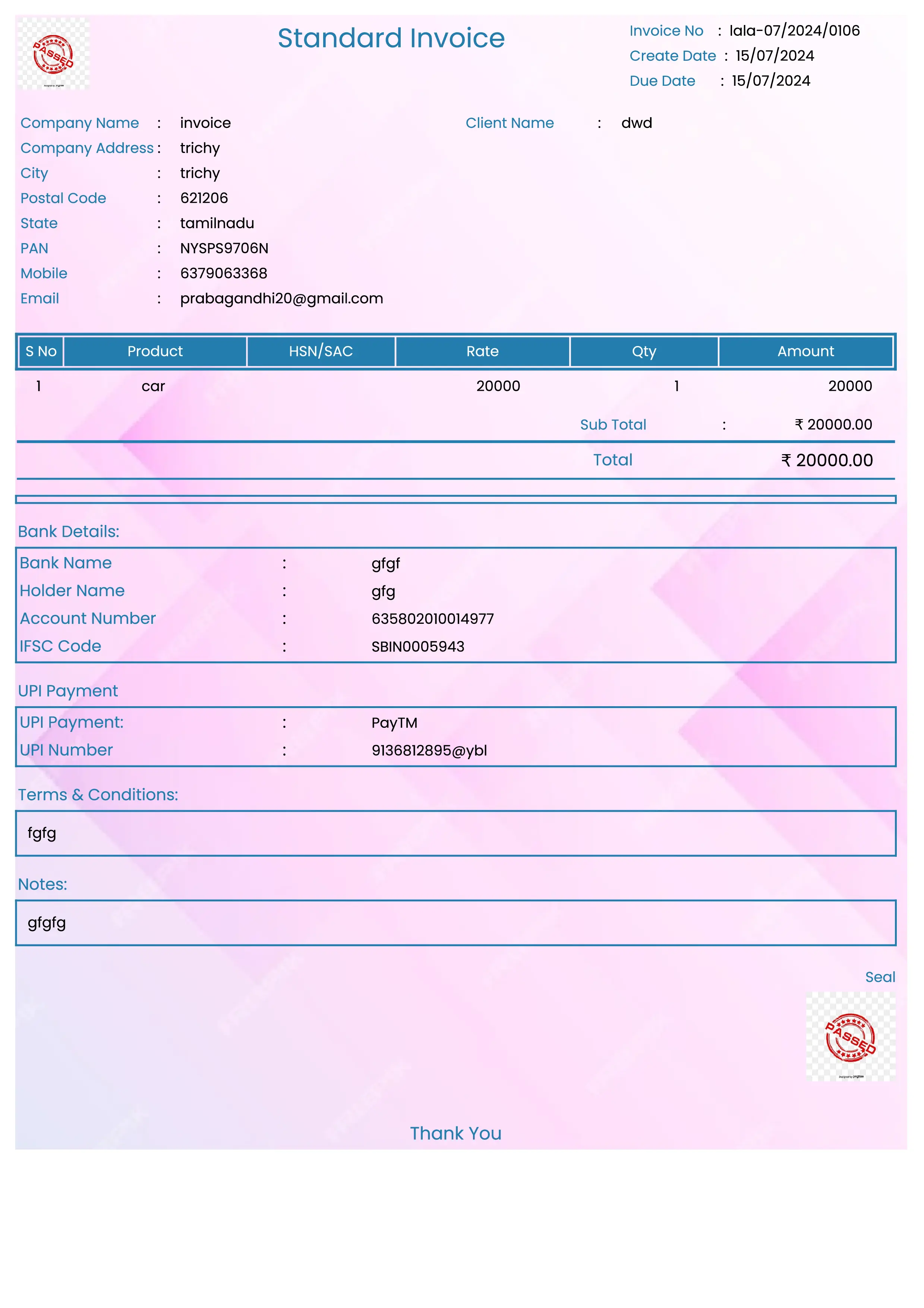 InvoiceFree — Standard Invoice Generator,Creator,Maker