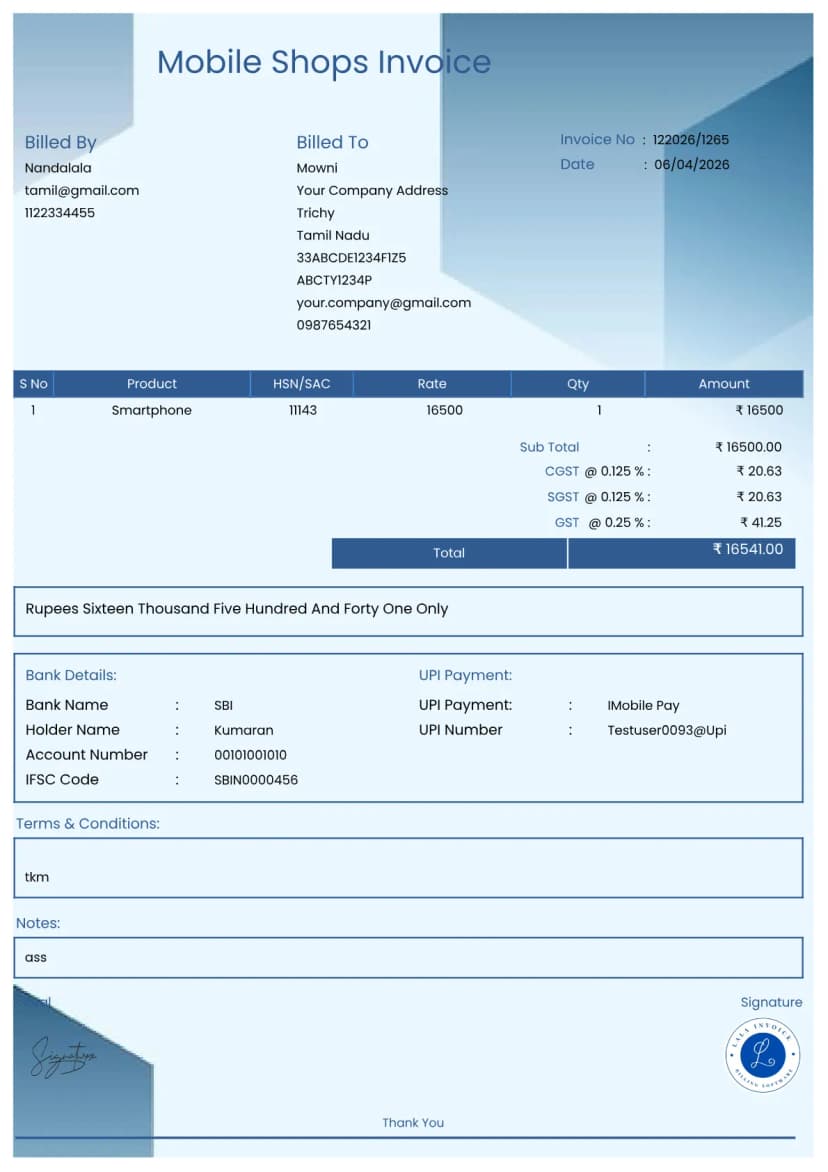 Create GST-Ready Mobile Invoices Instantly | InvoiceFree