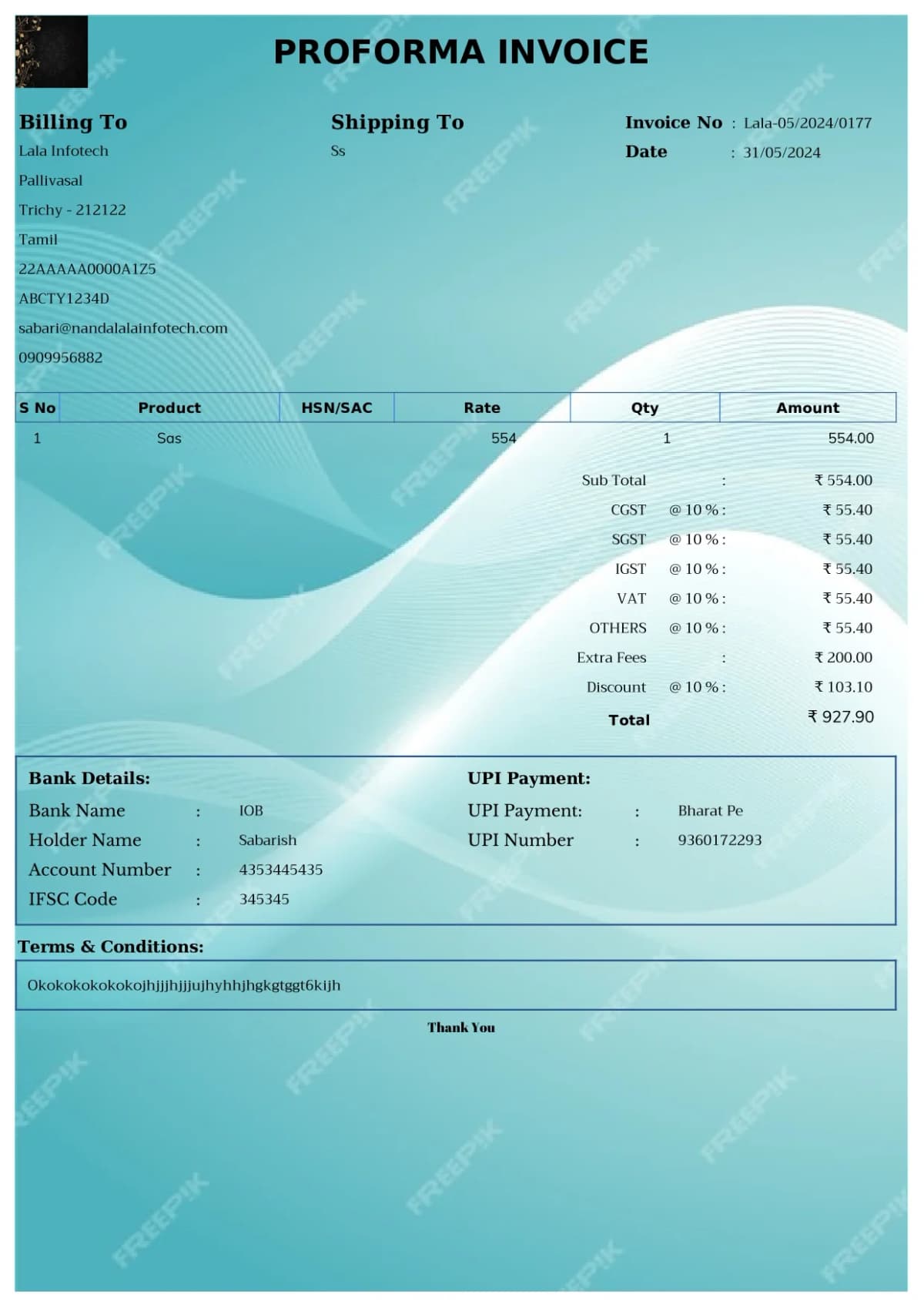 Proforma Invoice Generator Free Online | InvoiceFree