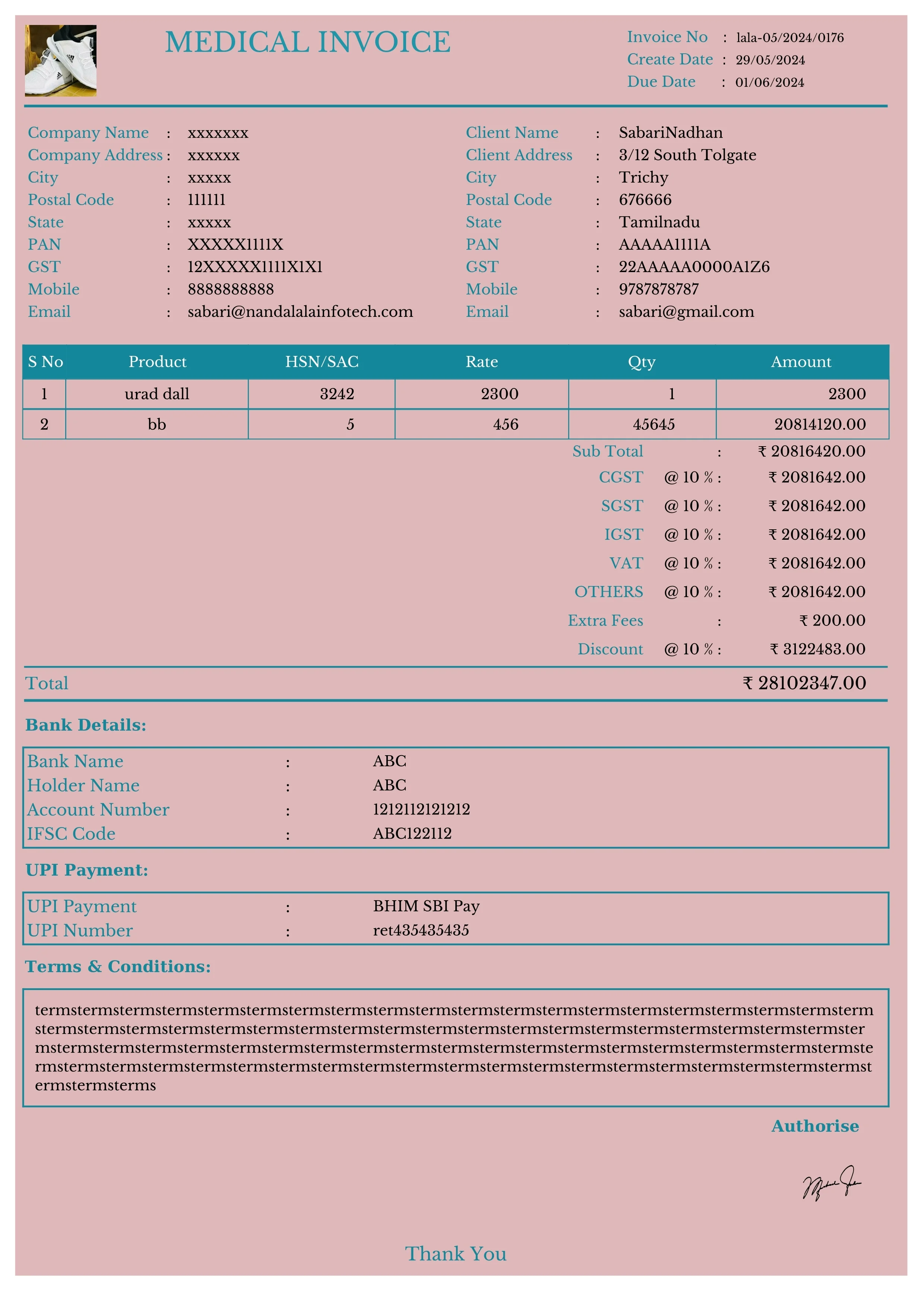 Invoice Free | Medical Invoice Generator,Creator,Maker