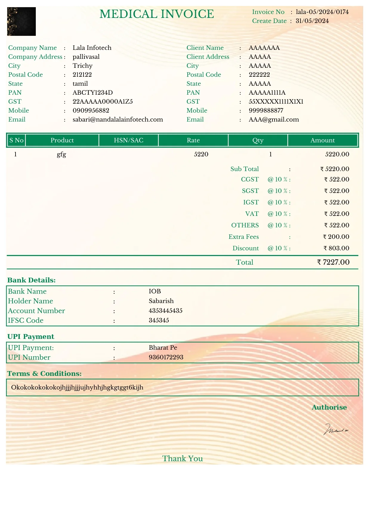InvoiceFree — Medical Invoice Generator,Creator,Maker
