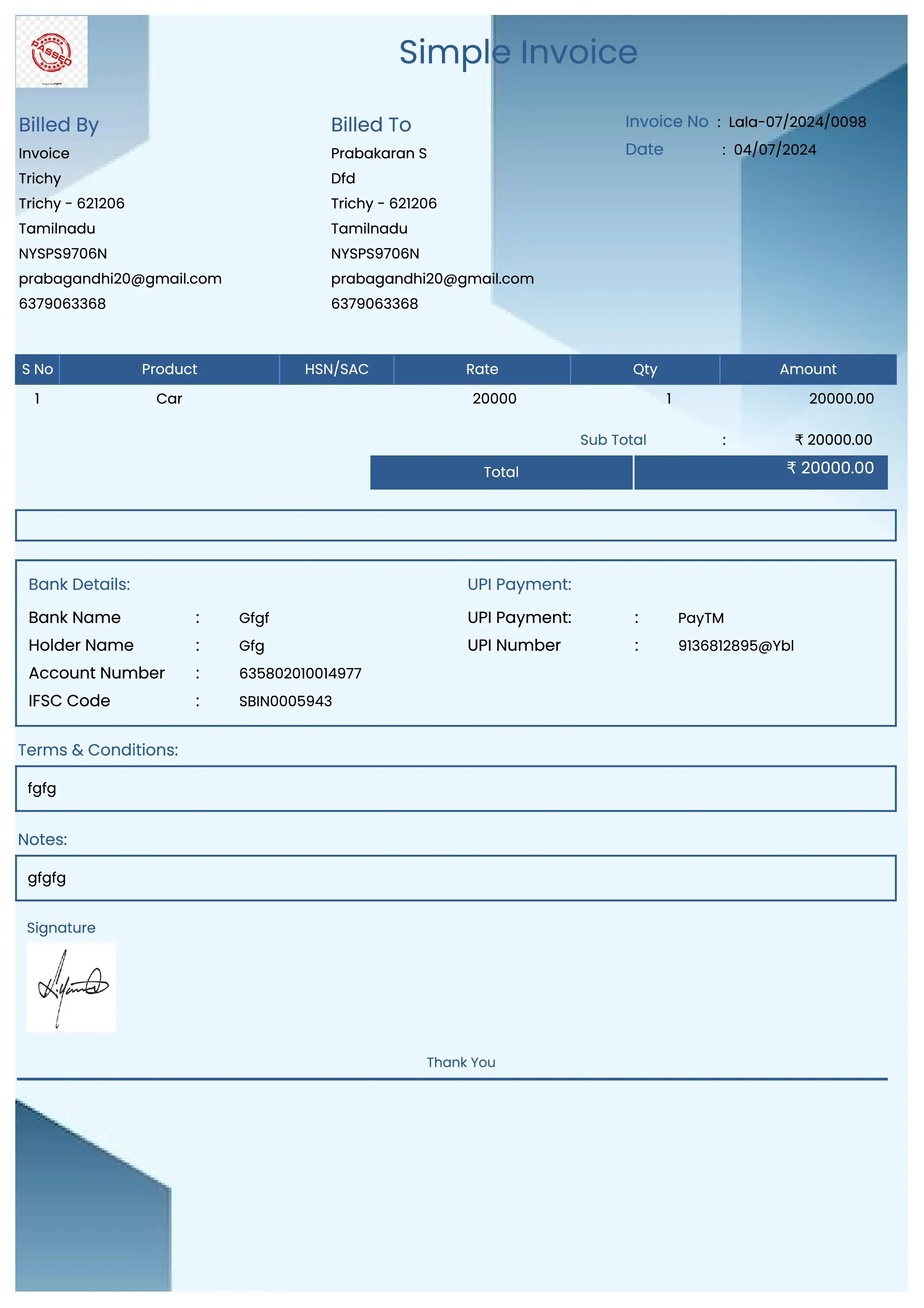 InvoiceFree — Simple Invoice Generator,Creator,Maker